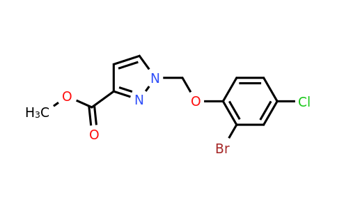 1001500-31-7 | Methyl 1-((2-bromo-4-chlorophenoxy)methyl)-1h-pyrazole-3-carboxylate - Moldb