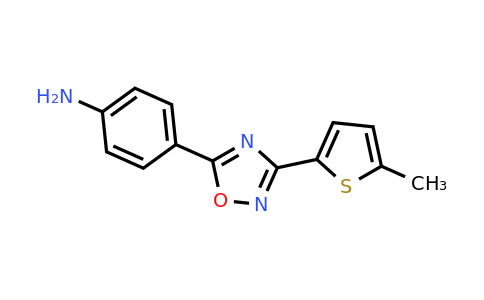 1018128-75-0 | 4-(3-(5-Methylthiophen-2-yl)-1,2,4-oxadiazol-5-yl)aniline - Moldb